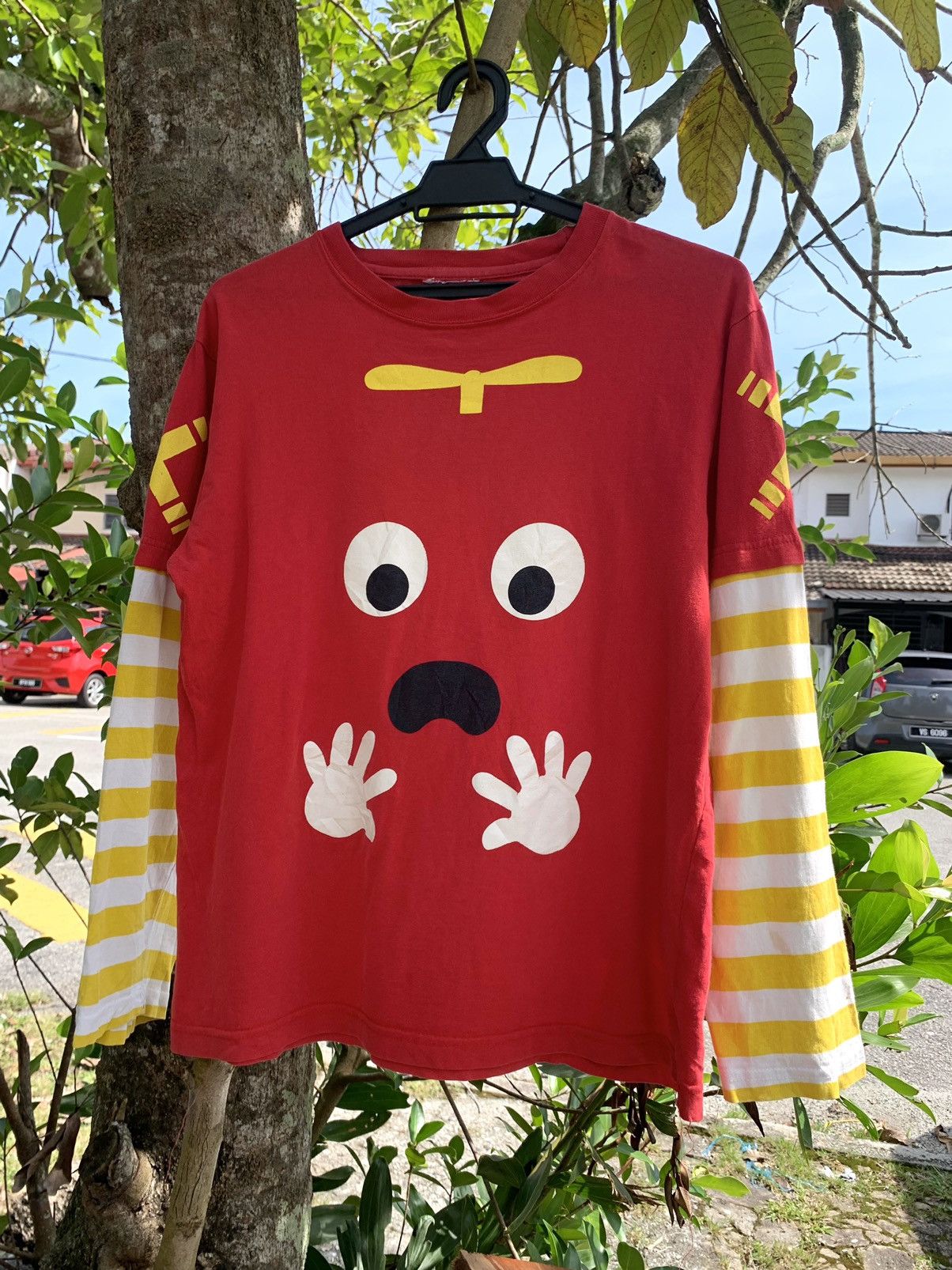 Japanese Brand GACHAPIN MUKKU X DON QUIJOTE FUJI TV CARTOON LONGSLEEVE ...