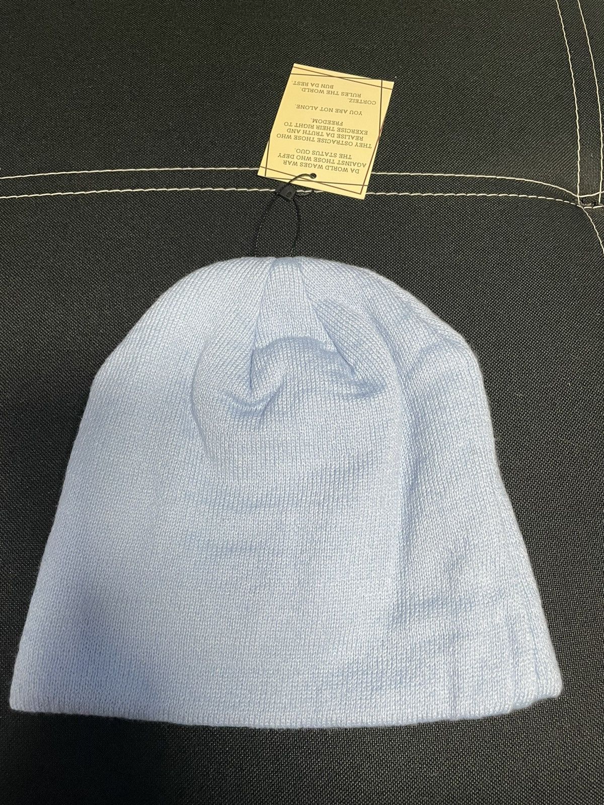 Corteiz Corteiz beanie - light blue with white logo | Grailed