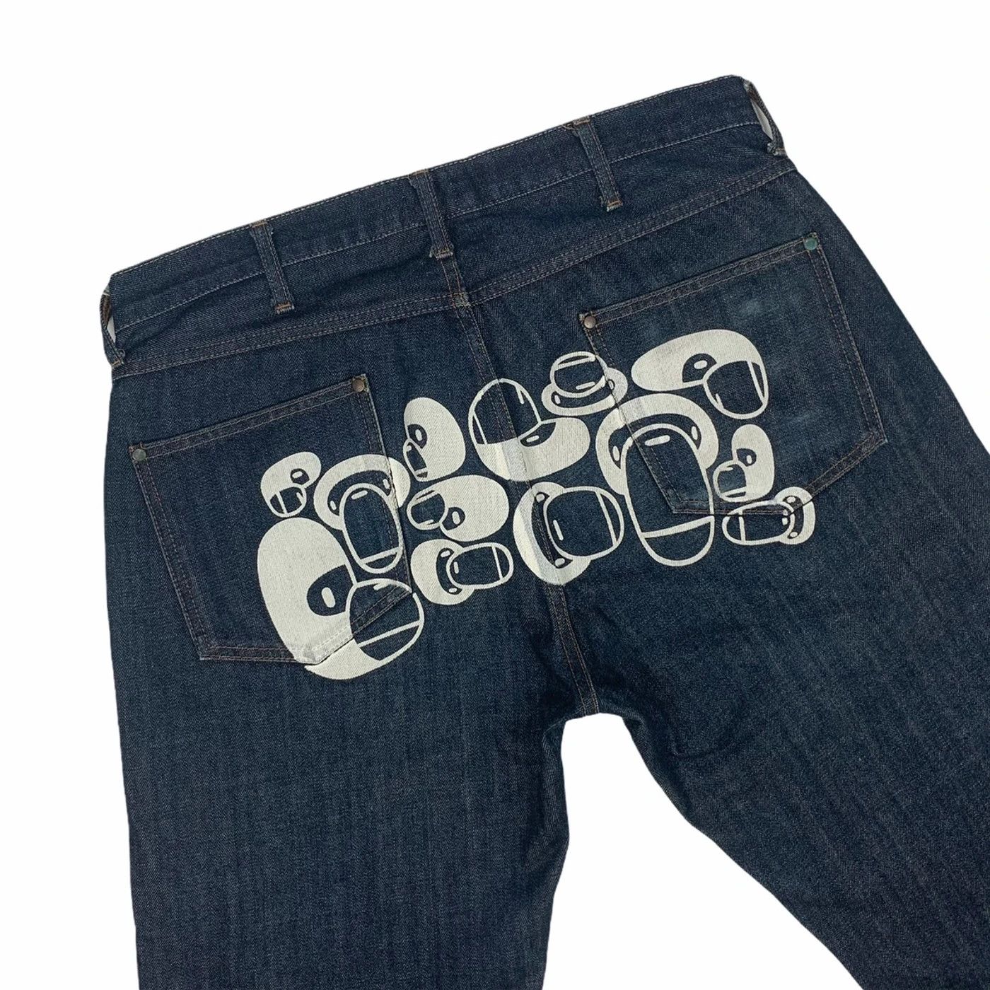 Bape 2007 Baby Milo “Multi-Milo Head” Logo Hard Denim | Grailed