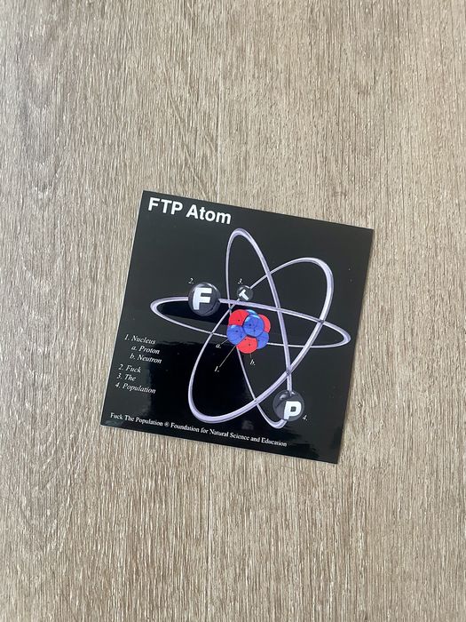 Stickers FTP ‘ATOM’ PERIODIC TABLE OF ELEMENTS SKATE SCIENCE STICKER ...