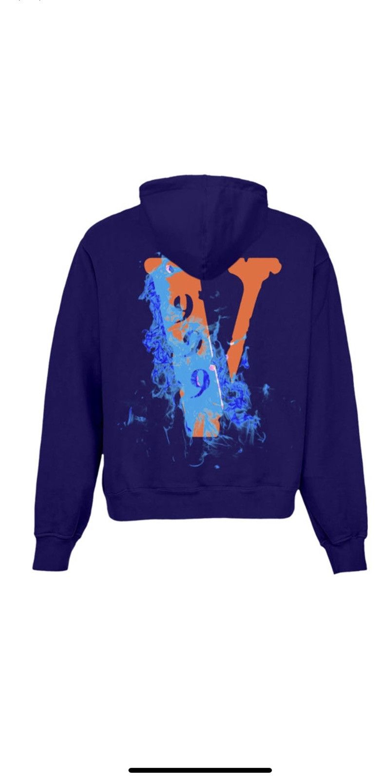 Vlone Vlone x 999 club Legends purple blue flame hoodie | Grailed