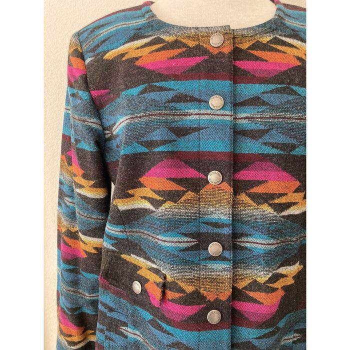 Pendleton Pendleton L Jacket Coat Aztec Southwestern Tribal 100 Wool