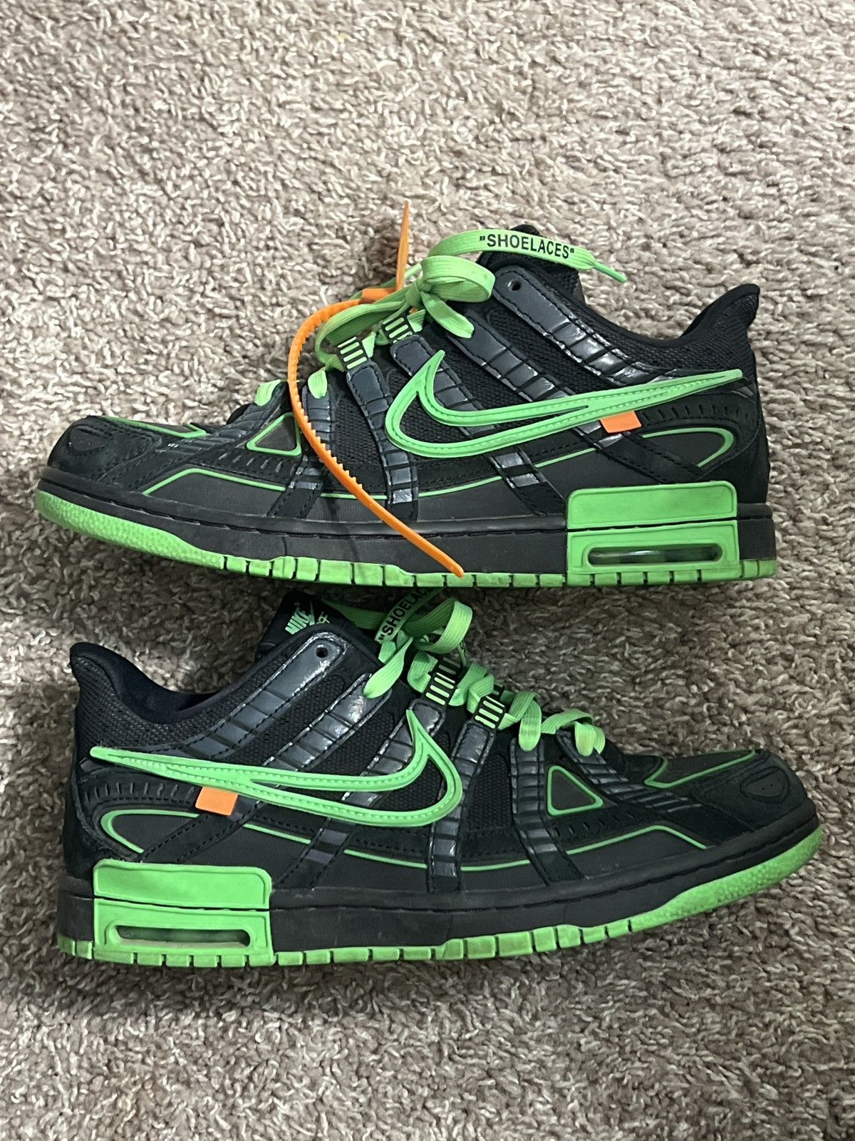 Pre-owned Nike X Off White Rubber Dunk Shoes In Black | ModeSens