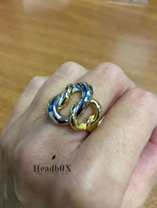 Vintage Korean Romantic Color Contrast Oval Opening Rings | Grailed