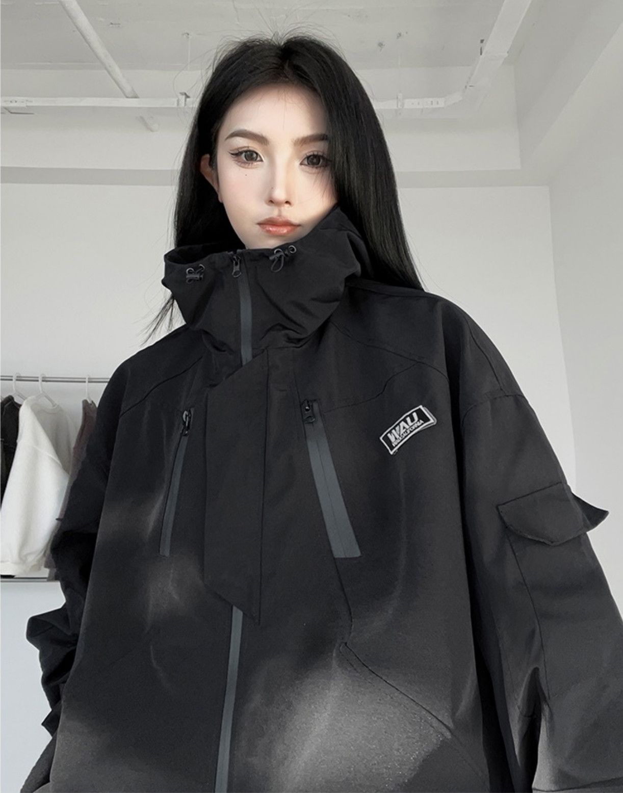 Cardigan Punk Grunge Hoodie Waterproof Windbreaker Jacket | Grailed