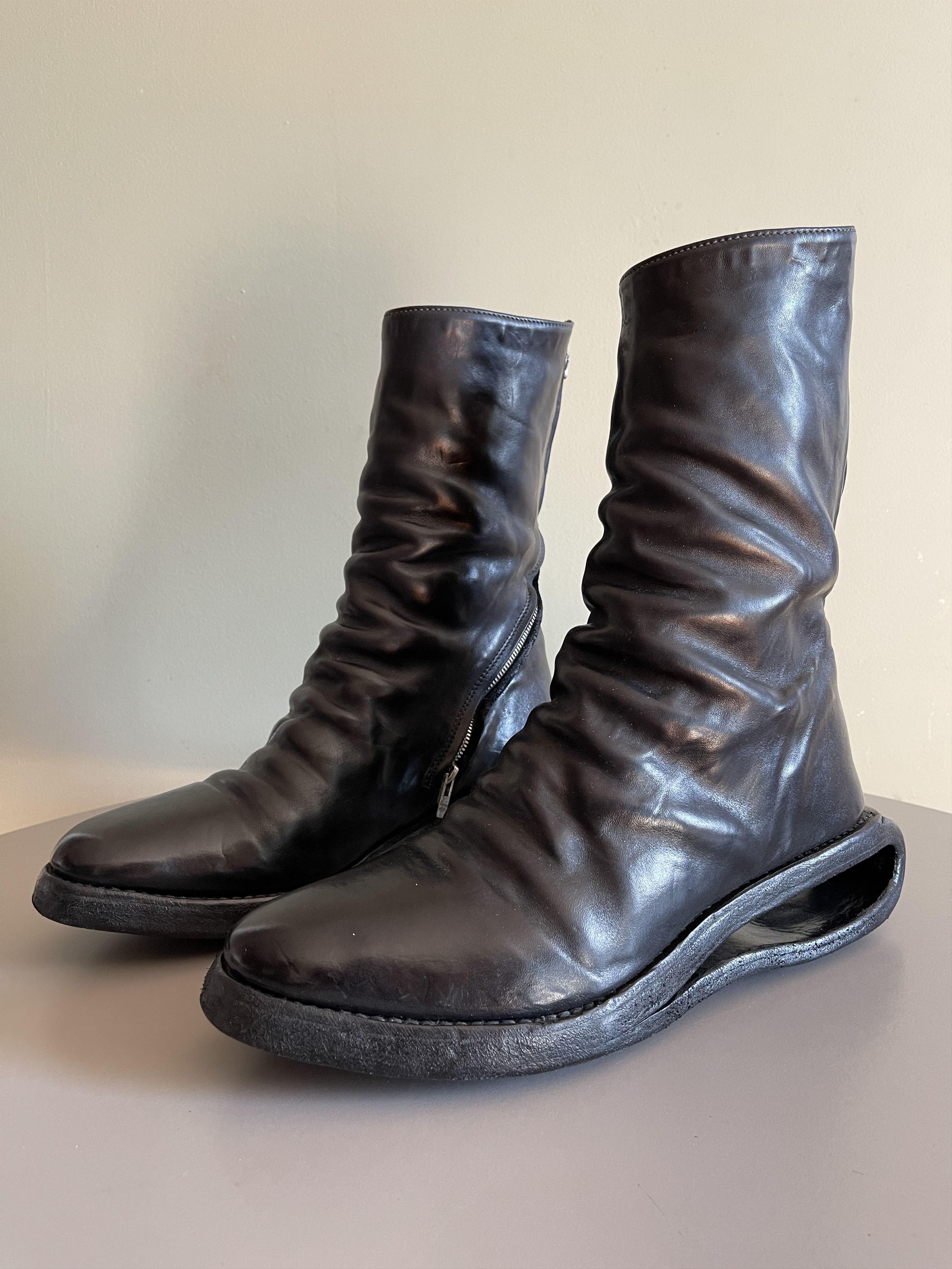 Carol Christian Poell Cordovan Spiral Zip U-Sole Boot [CCP 9] [Fits 43 ...