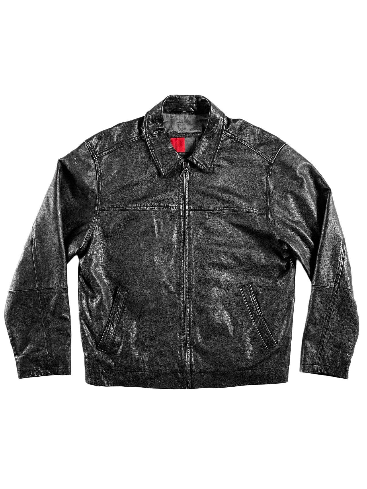 Vintage Vintage distressed black Leather Jacket Drake type y2k | Grailed