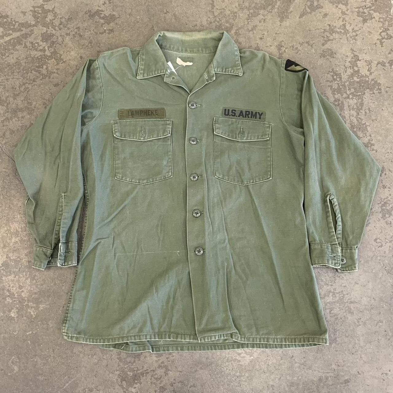 Military × Streetwear × Vintage vintage 70s US army military button up ...