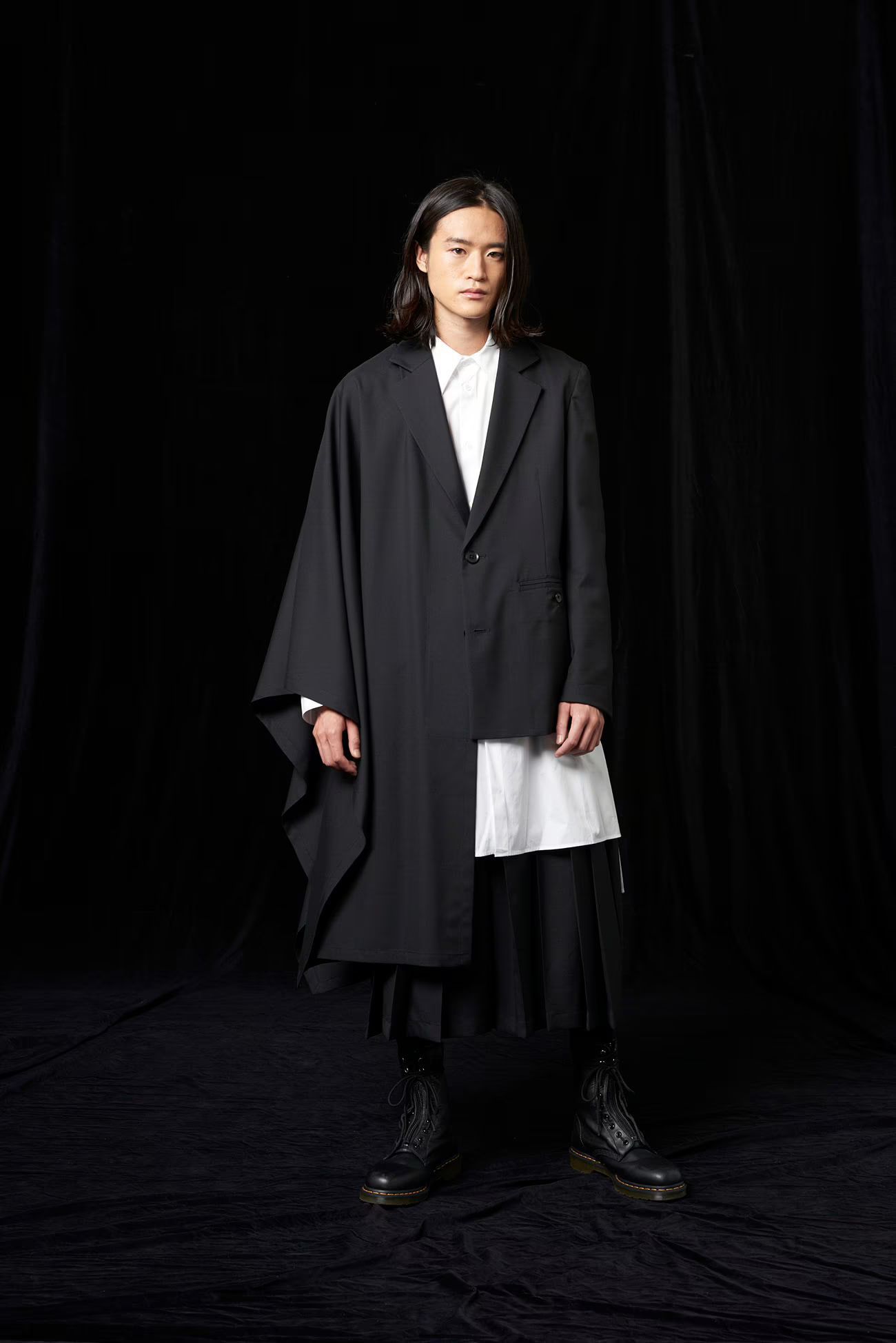 Yohji Yamamoto SOLD OUT T/W Gabardine Cloak Docking Jacket $648 | Grailed
