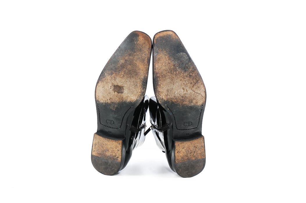 Dior Dior Homme Black Patent Leather Boots | Grailed