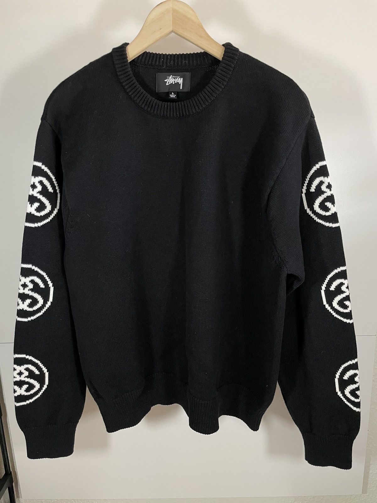 Stussy Stussy knit sweater ss logo | Grailed