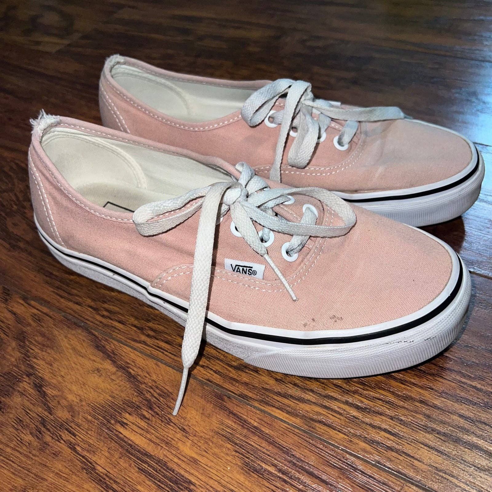 Vans Vans Authentic Pink Rose Dawn White Lace Up Low Top Sneakers | Grailed