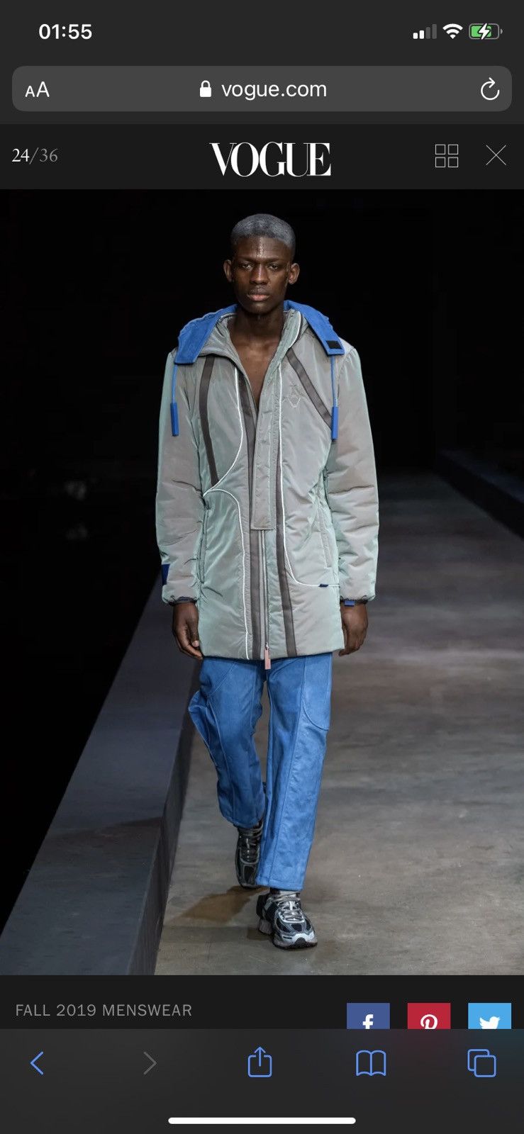 A Cold Wall Runway Iridescent Crinkle Puffer Coat AW 2019 | Grailed