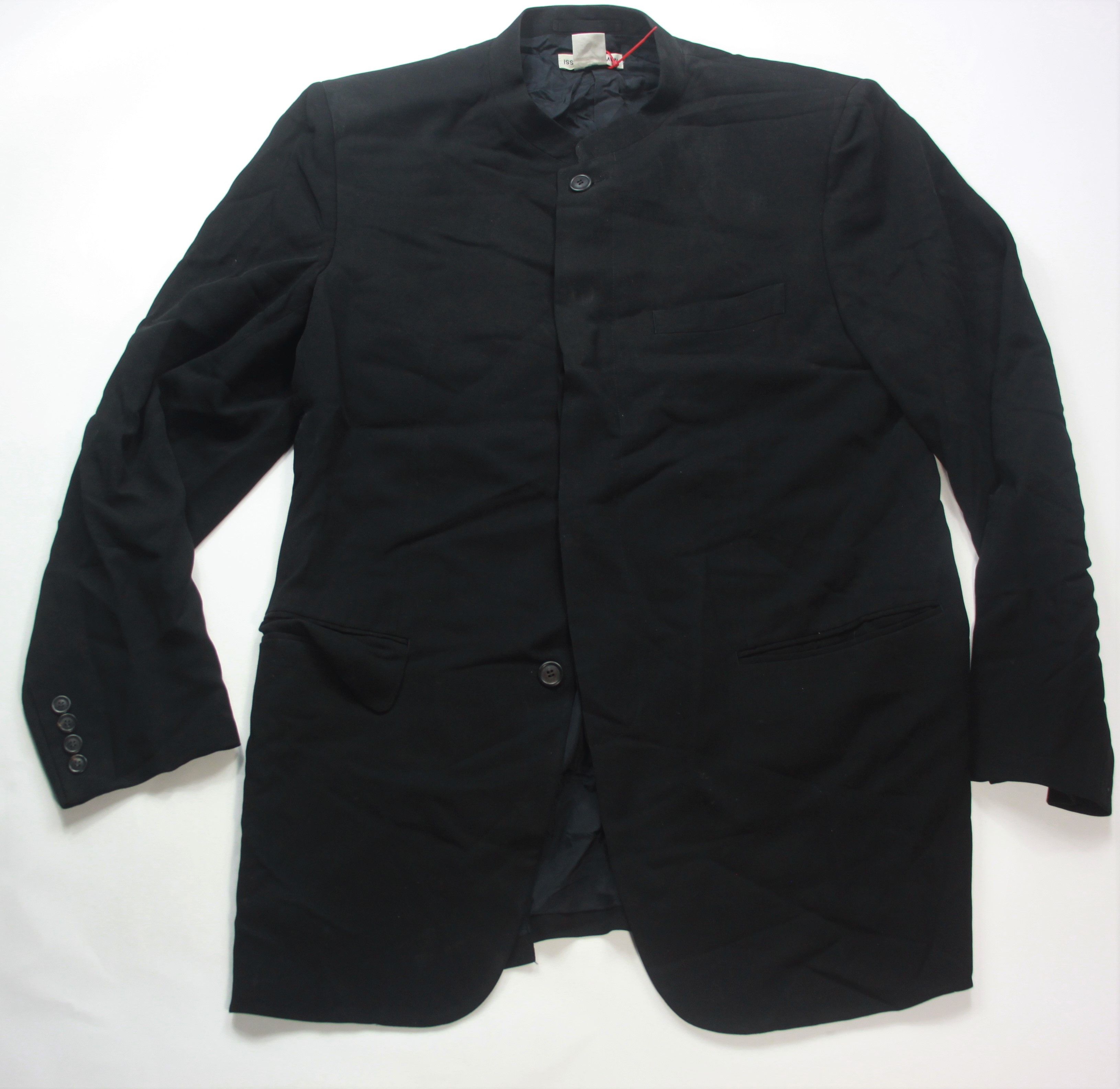 Issey Miyake black mao collar concealed jacket | Grailed