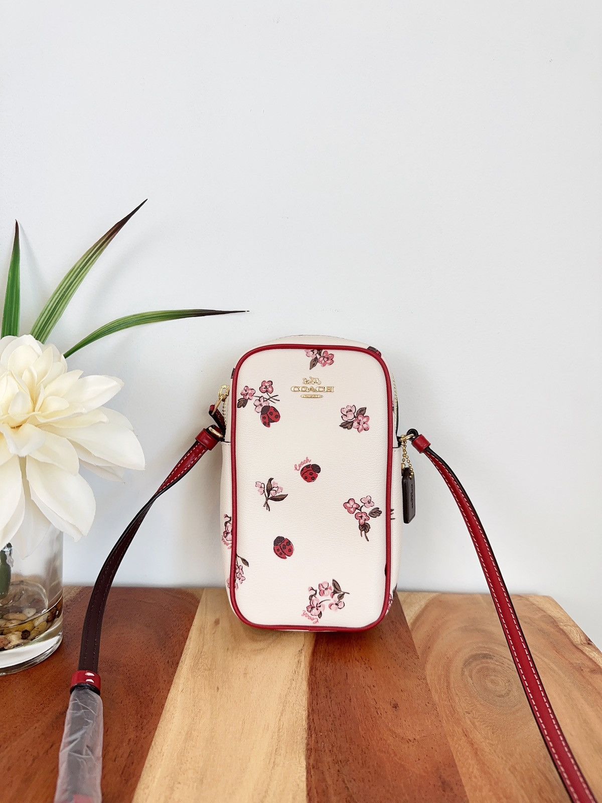 Coach Coach North/South Zip Phone Crossbody Ladybug Floral Print | Grailed