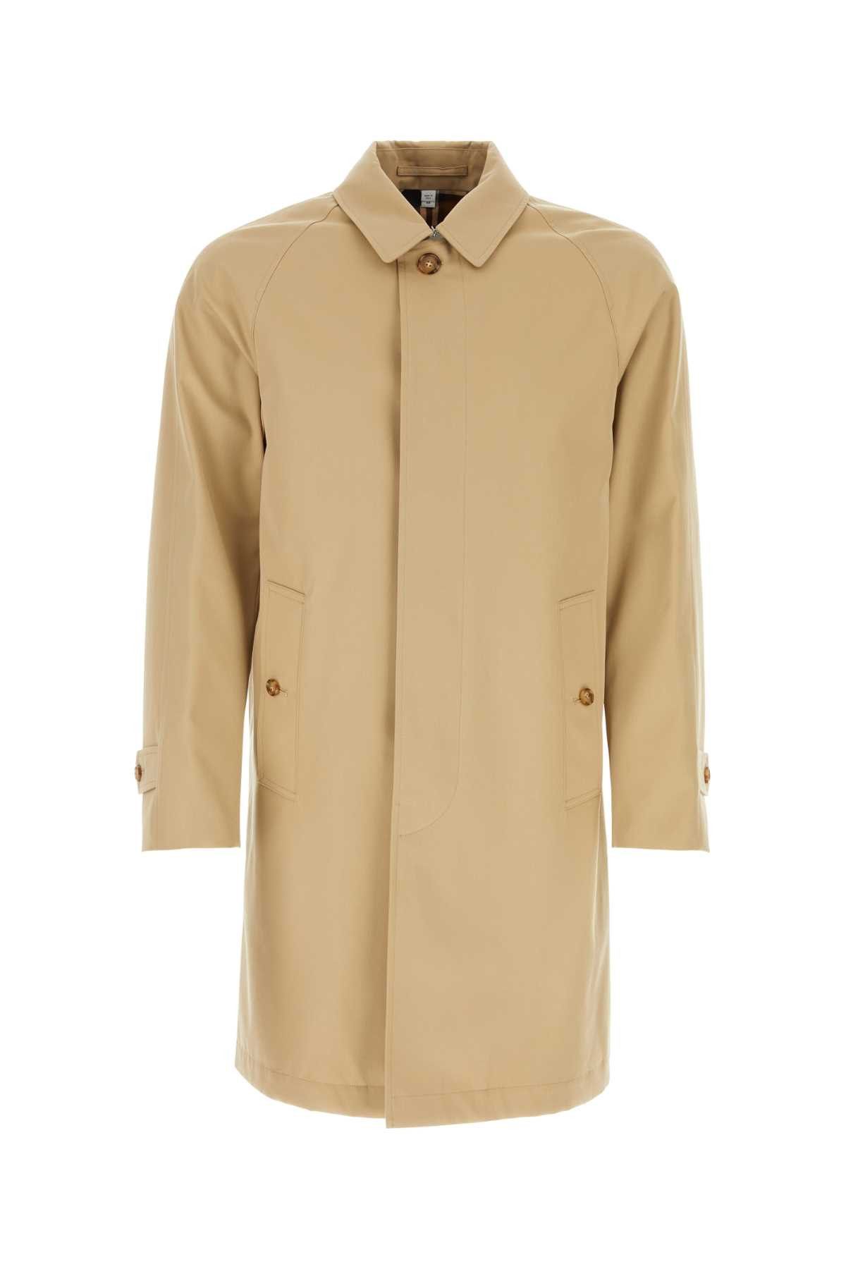 Burberry Beige Gabardine Overcoat | Grailed