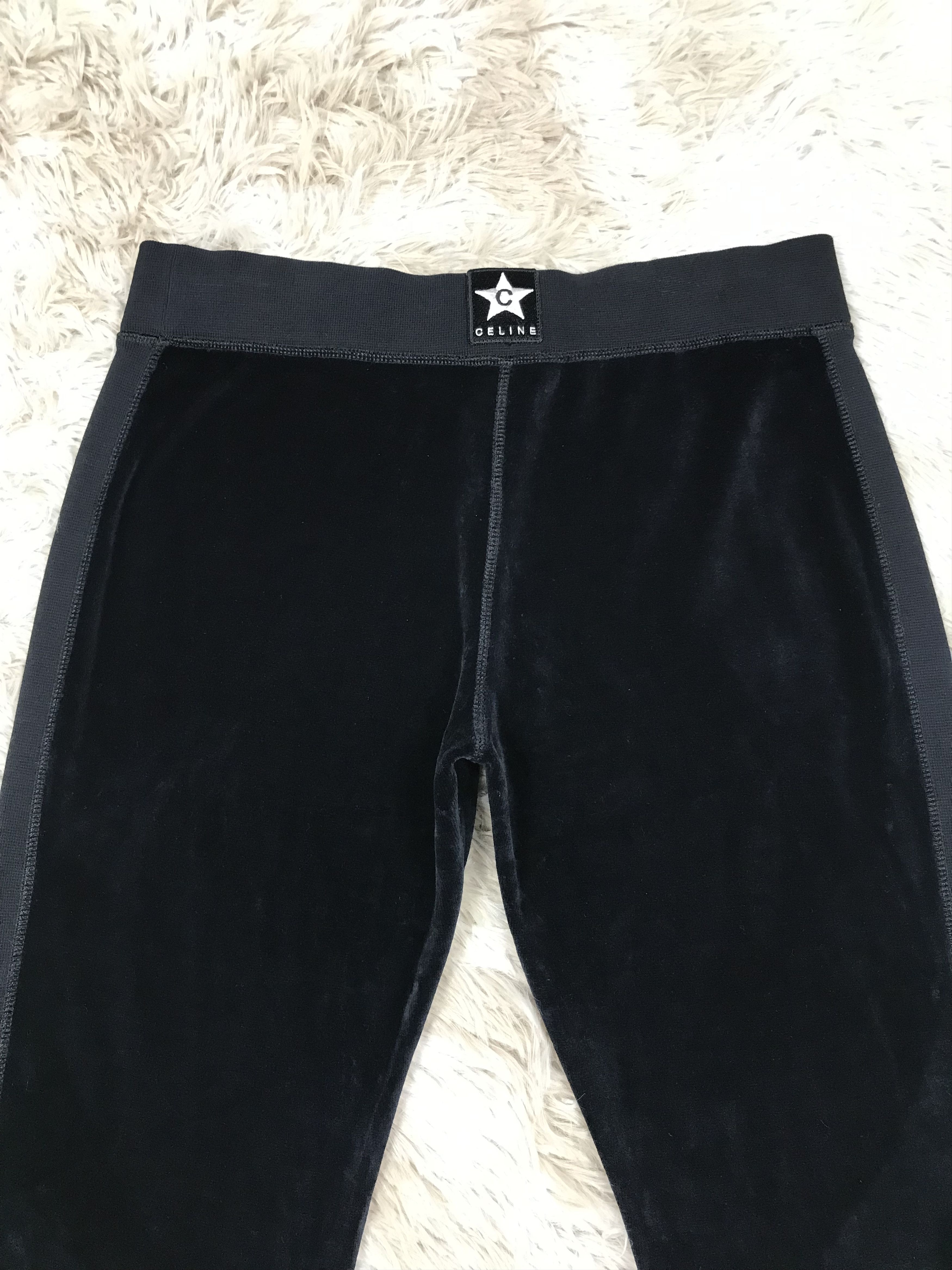 Celine Velvet Track Pants Low Rise Women's L | Grailed