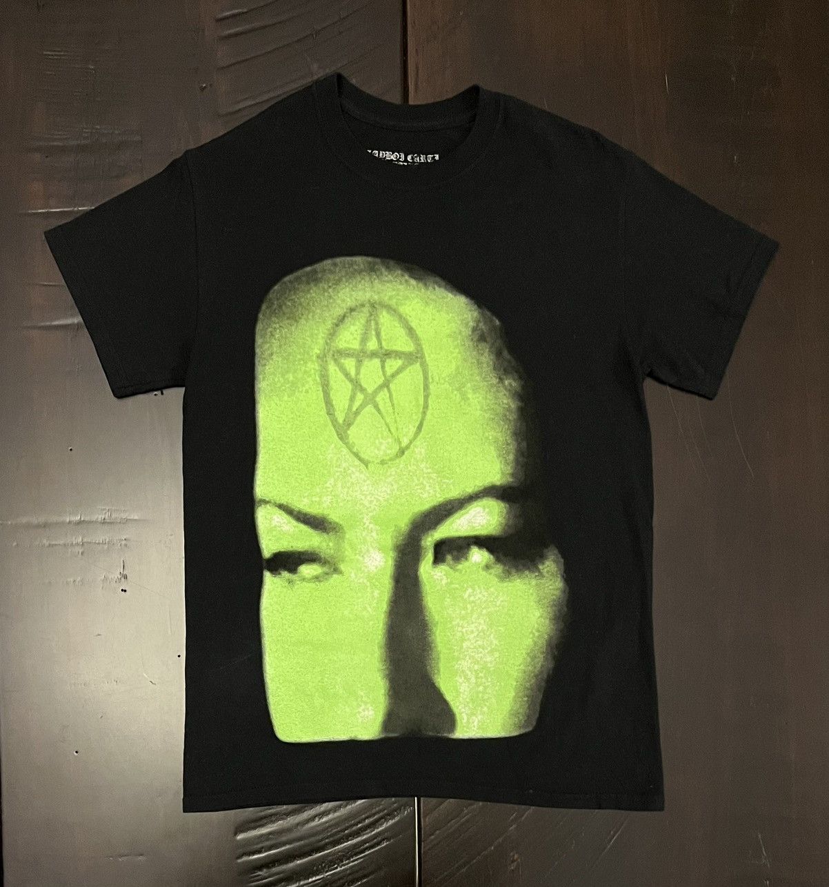 Playboi Carti Playboi Carti Neon Tour Woman Pentagram Green Tee | Grailed
