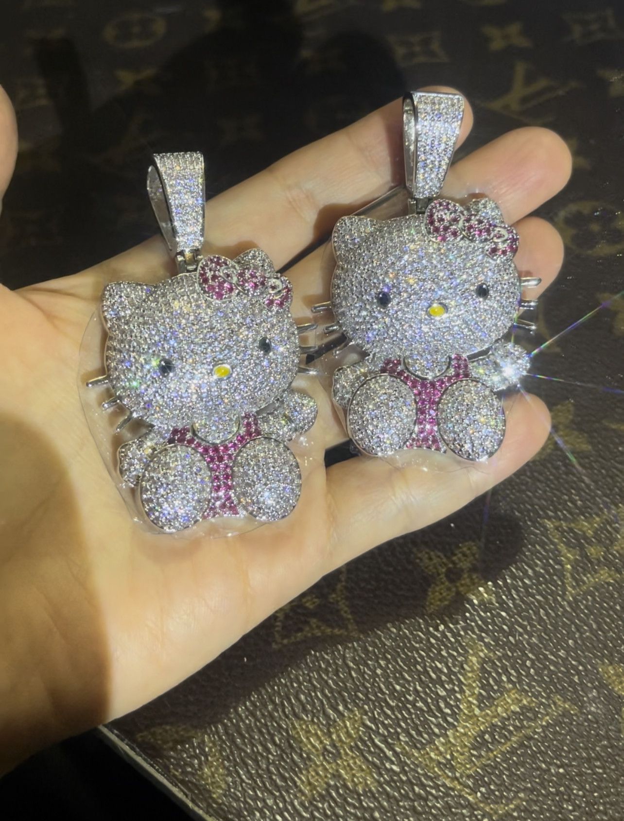 Other Hello Kitty iced out pendant necklace chain 55mm | Grailed