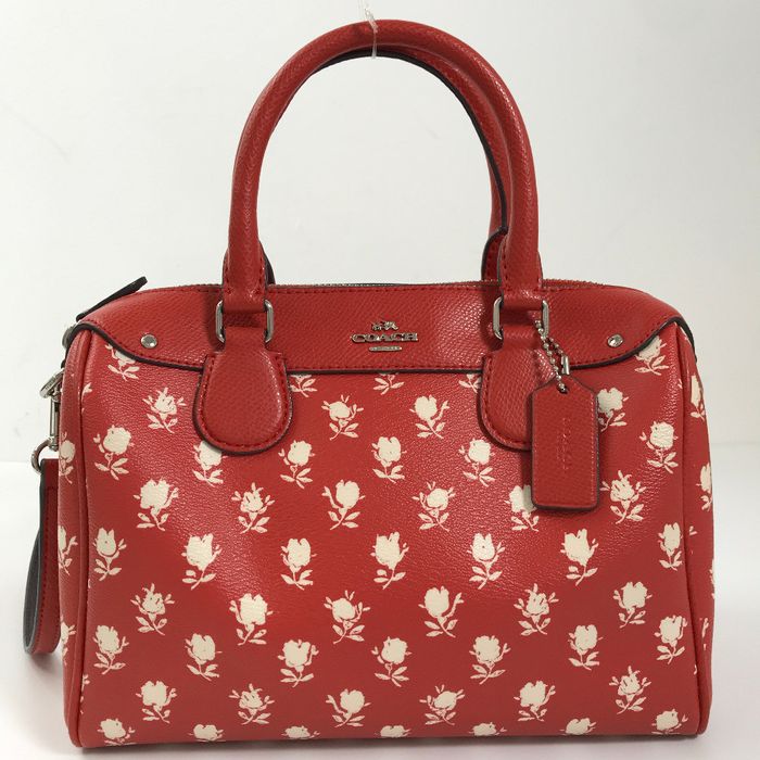 Coach Floral Print Leather Boston Bag | Grailed
