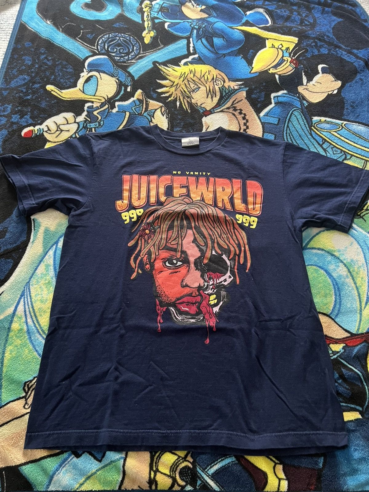 999 Club × Streetwear Juice WRLD 999 No Vanity Navy Blue Tee | Grailed
