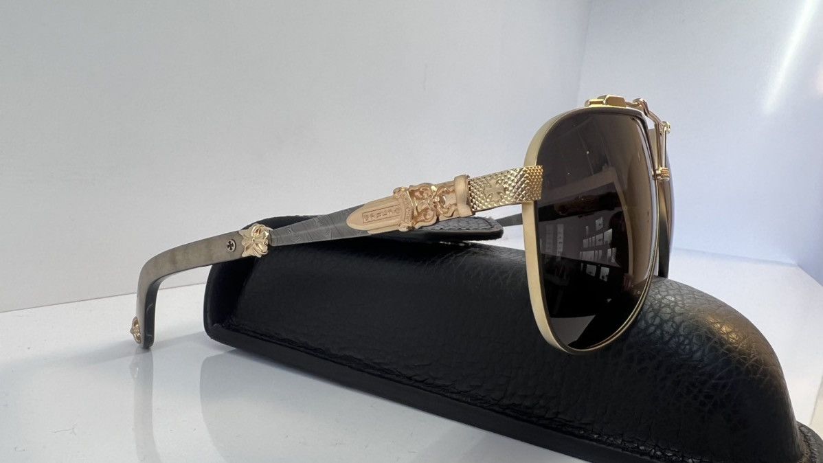 Chrome Hearts BLADE HUMMER III E 63-Orb/Matte Gold Plated-Barnwood ...