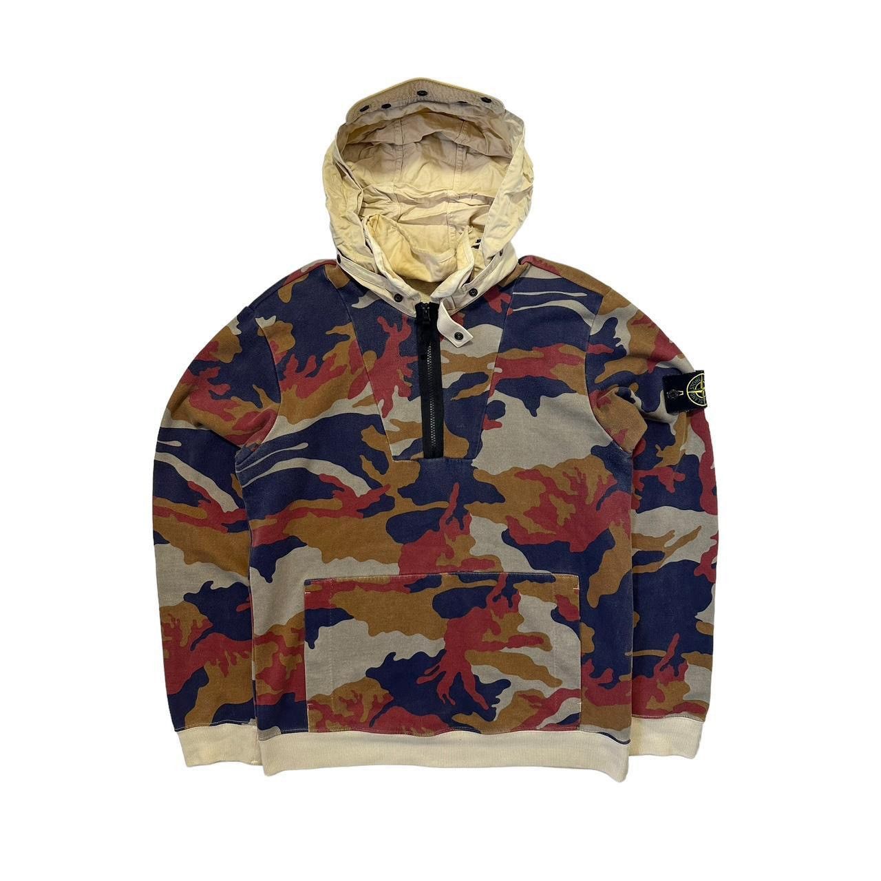 Stone Island Stone Island 30th Anniversary Camo Hoodie with Packable ...