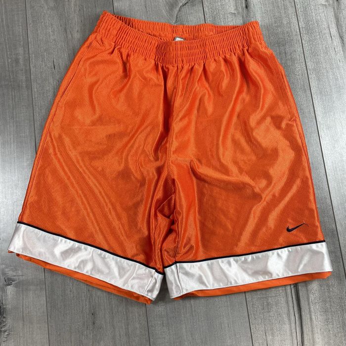 Nike Orange Mini Swoosh Nike Basketball Shorts Baggy 2000s Style | Grailed