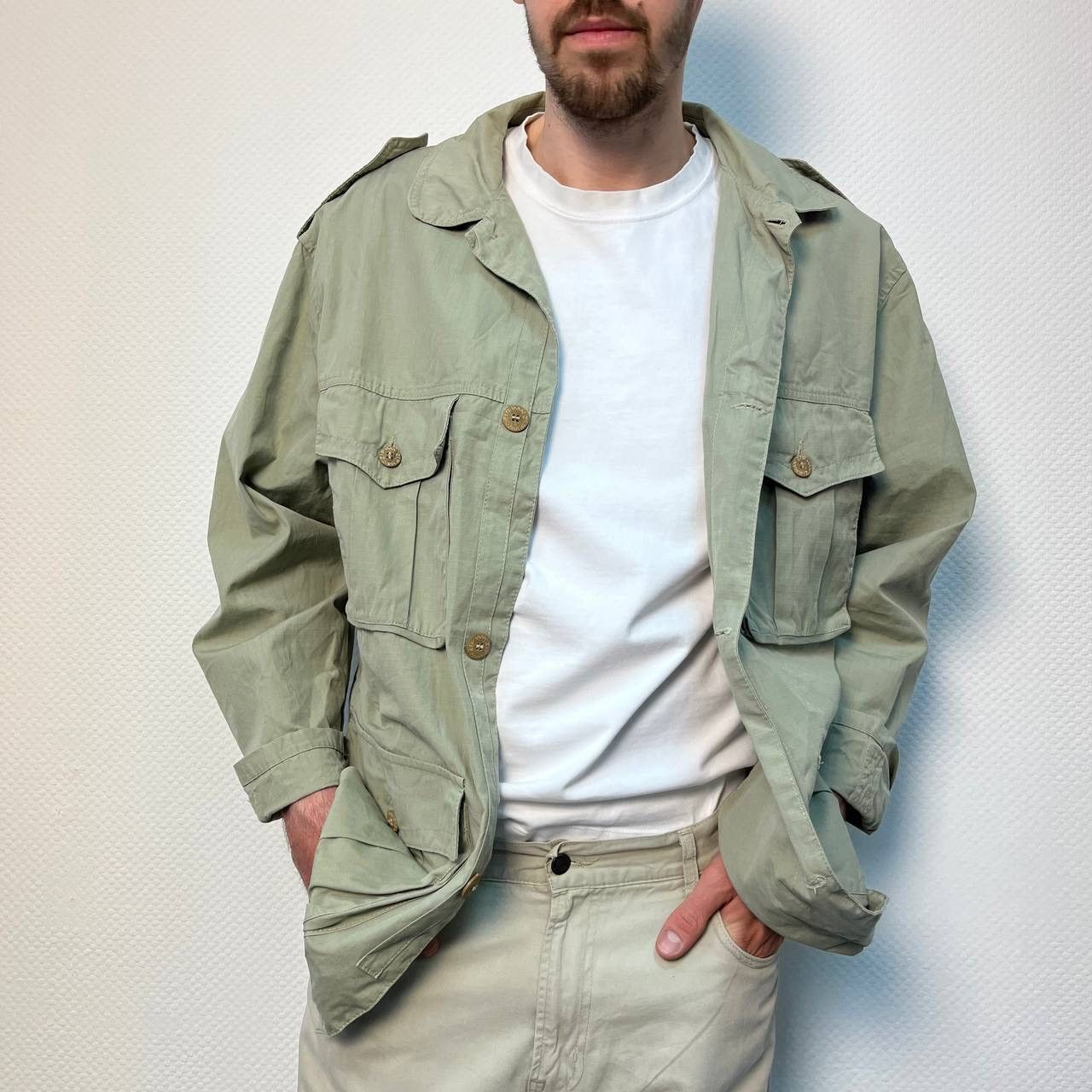 Italian Designers × Military × Vintage Olive cargo jacket vintage made ...