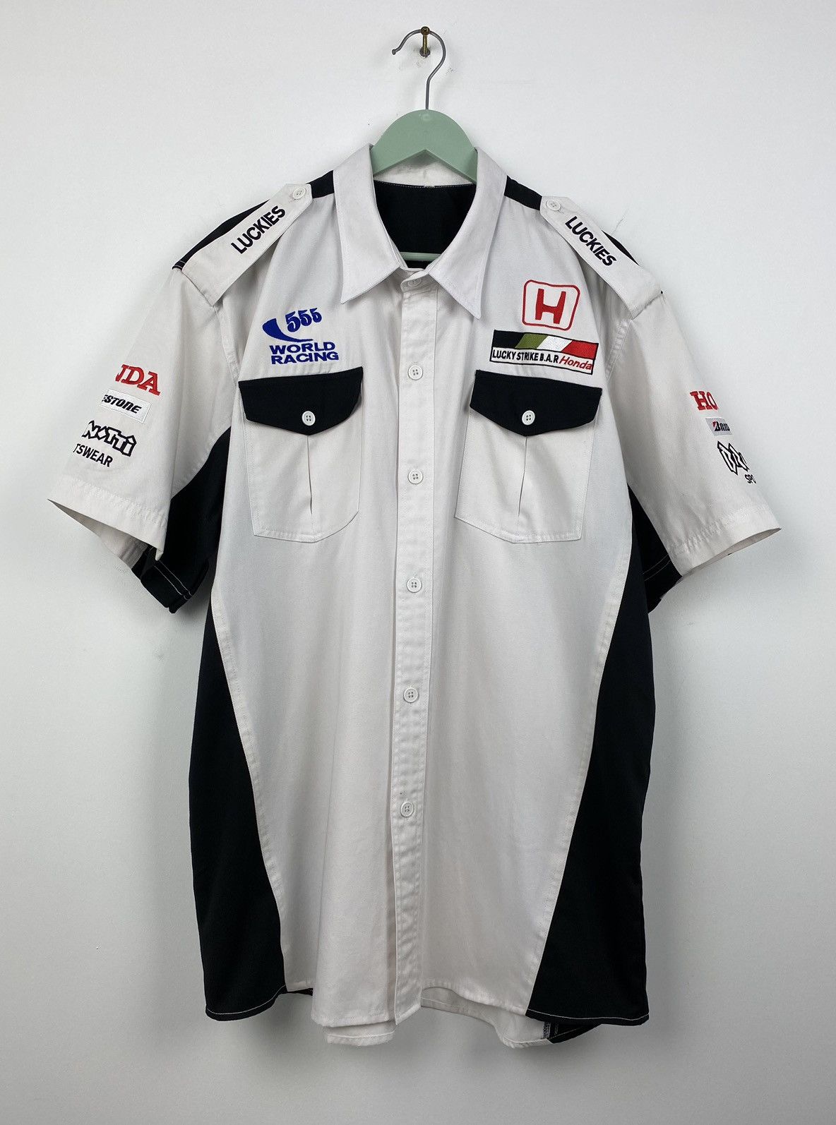 Honda × Racing × Vintage Vintage Lucky Strike Honda Racing Team Shirt ...