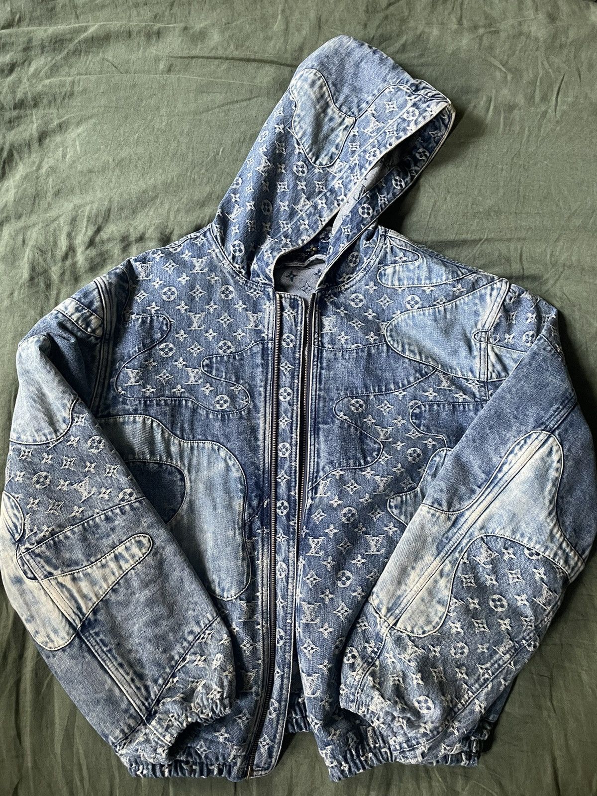 Louis Vuitton Louis Vuitton x Nigo Monogram Patchwork Denim Hoodie ...