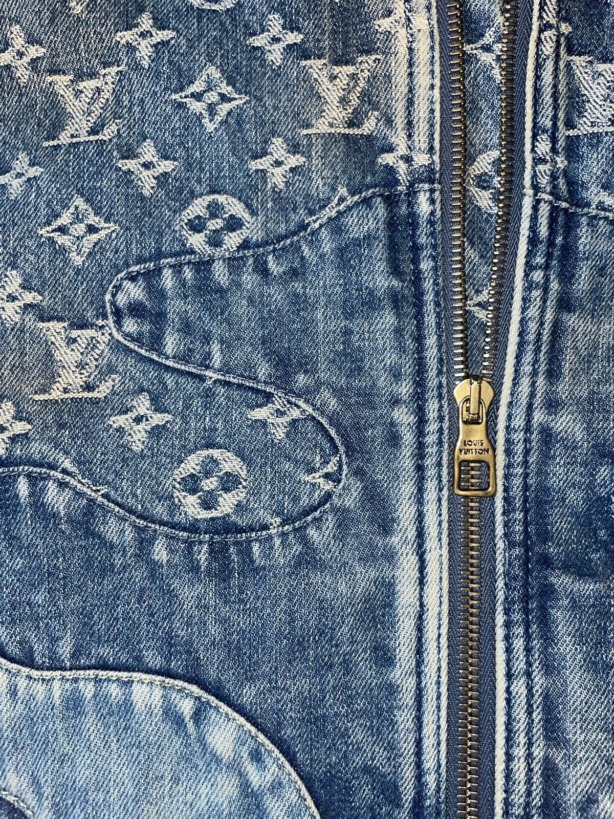 Louis Vuitton Louis Vuitton x Nigo Monogram Patchwork Denim Hoodie ...