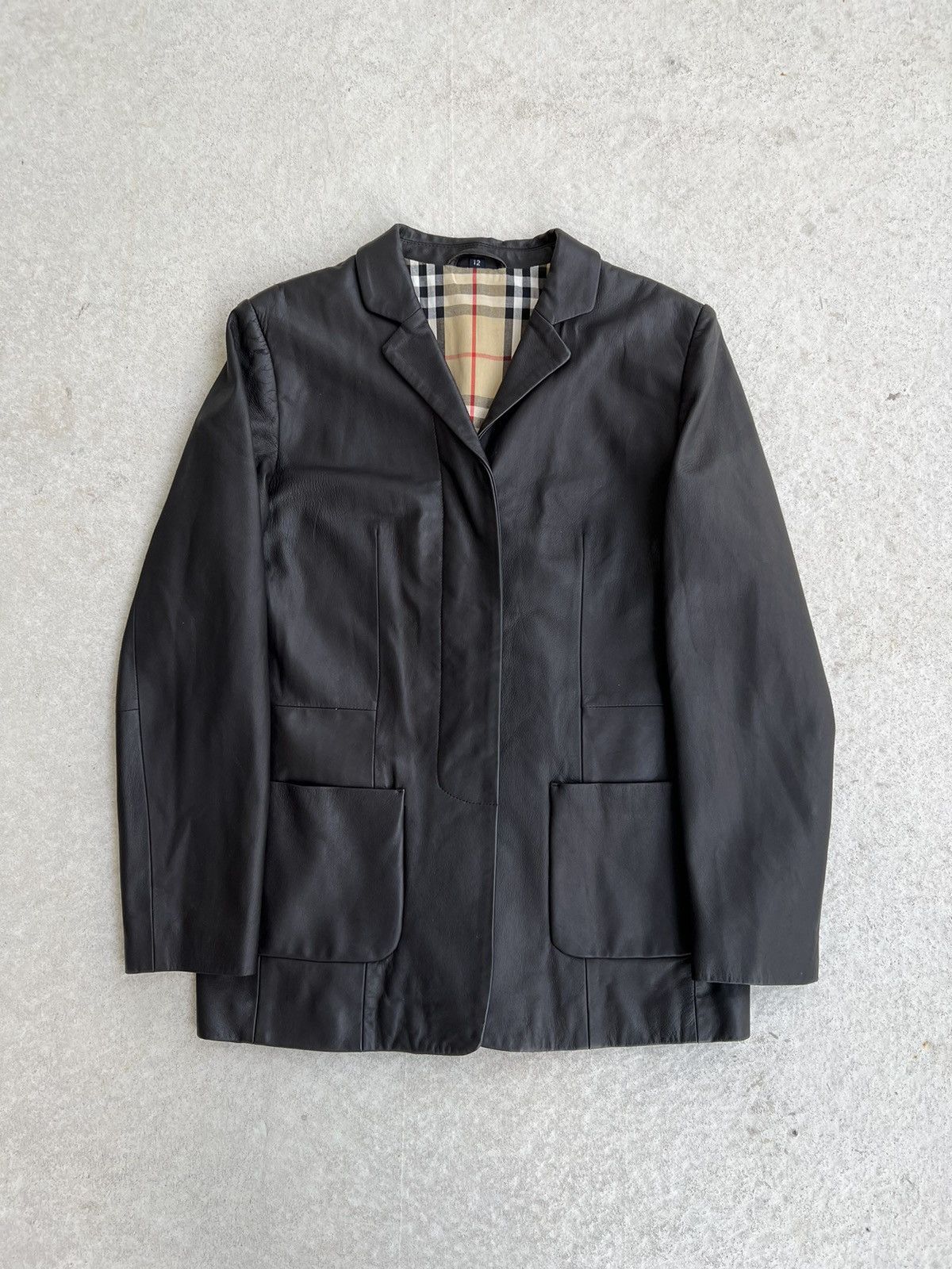 Burberry × Leather Jacket × Vintage Vintage Burberry Leather Jacket ...