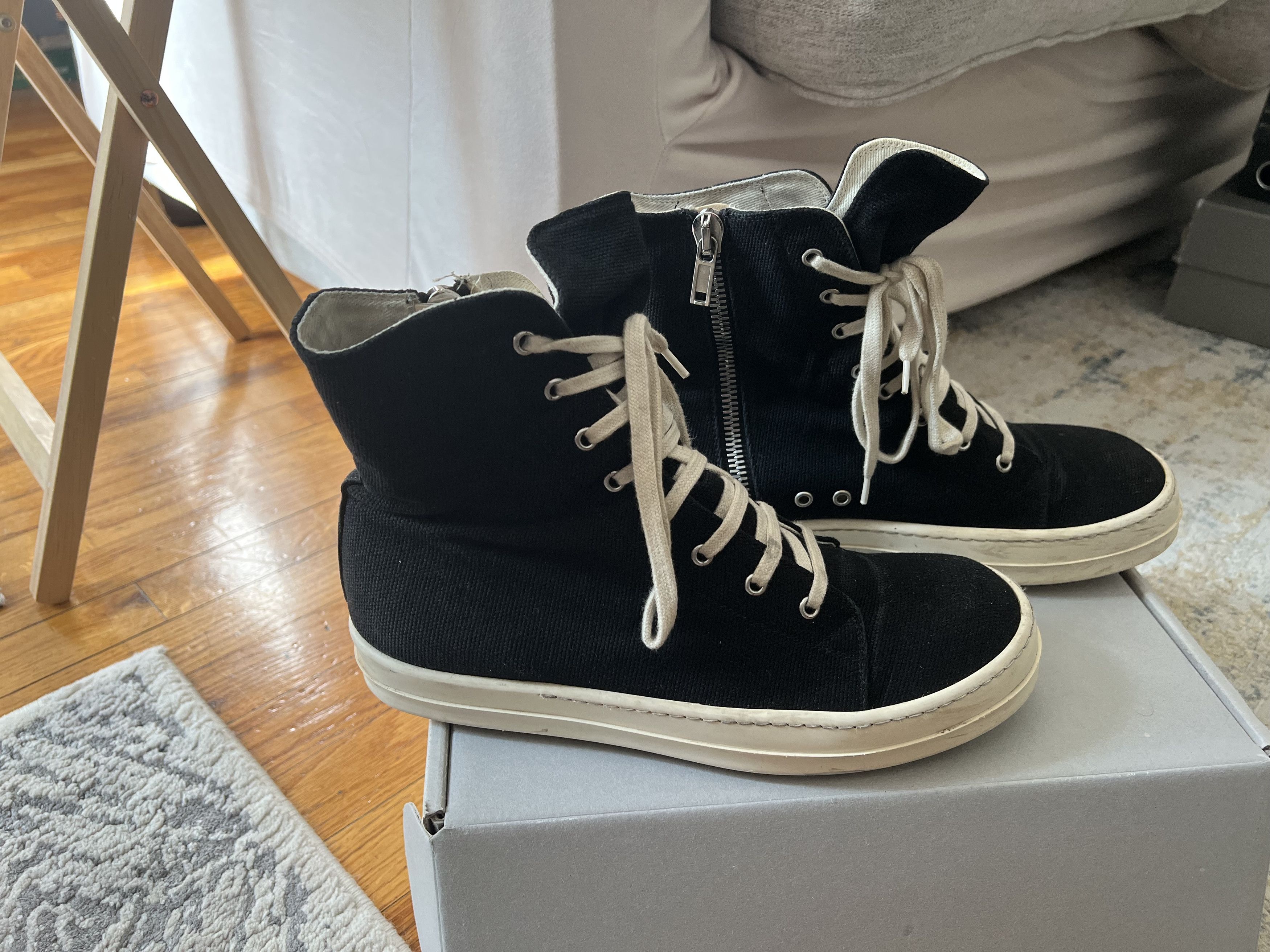 Rick Owens Rick Owens Drkshdw Vegan High Top Ramones | Grailed