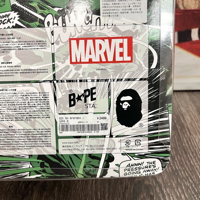 Bape 2022 Bape Bapesta Low x Marvel Hulk - Green Purple Black | Grailed