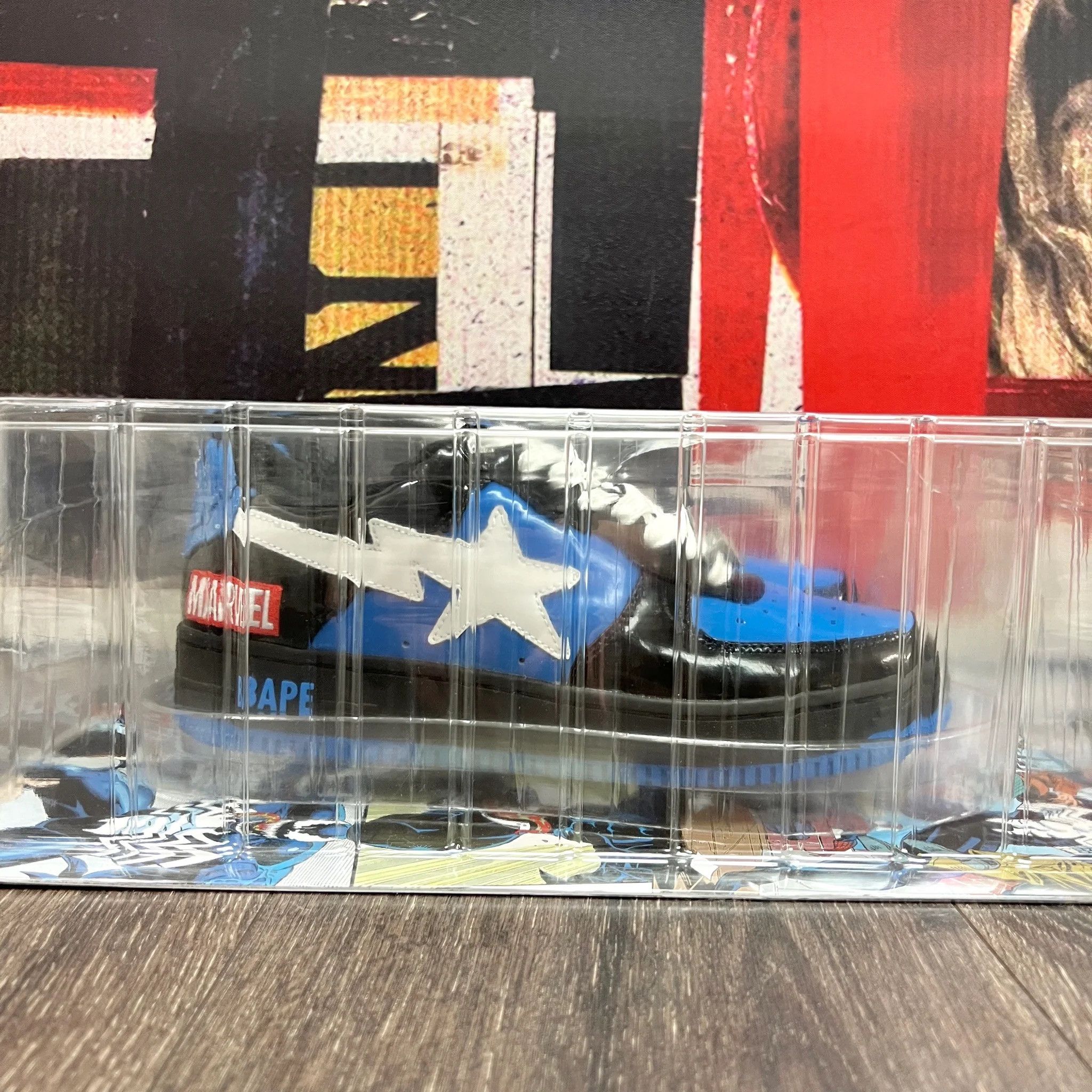 Bape 2022 Bape Bapesta Low x Marvel Venom Black / Blue / White | Grailed