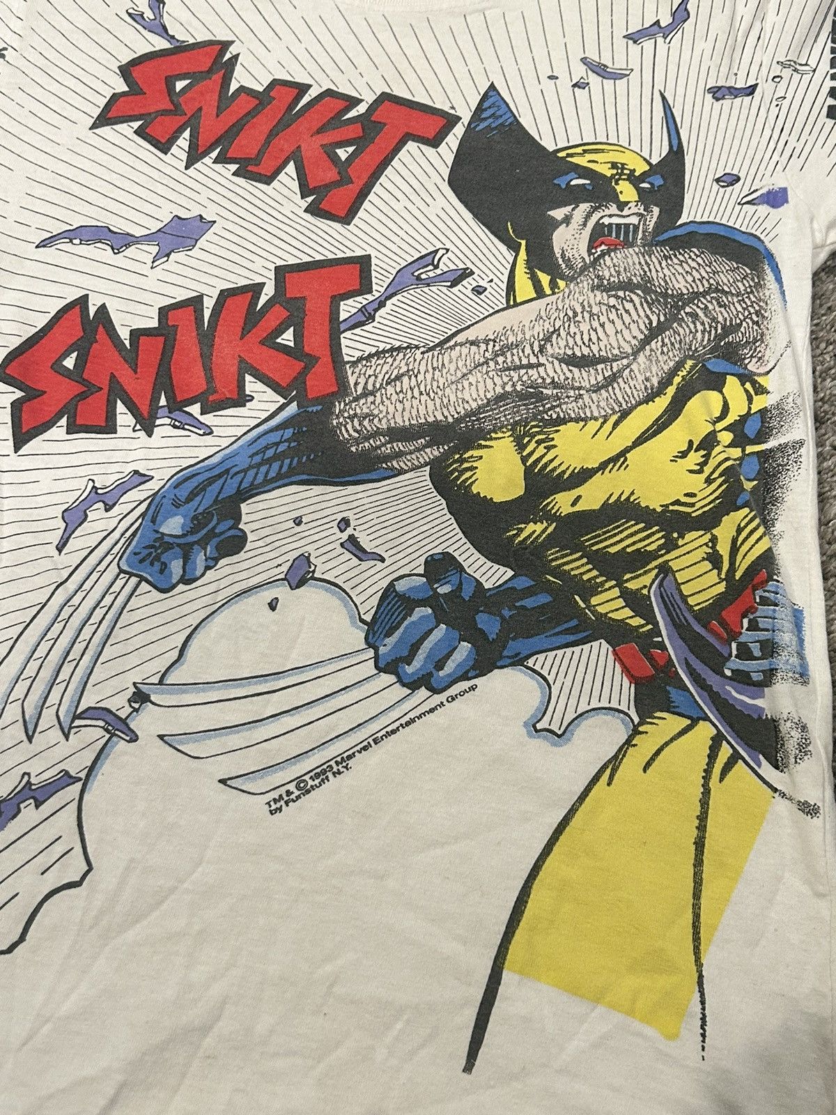 Vintage VINTAGE 1993 OFFICIAL Marvel Wolverine front&back AOP SIZE S ...
