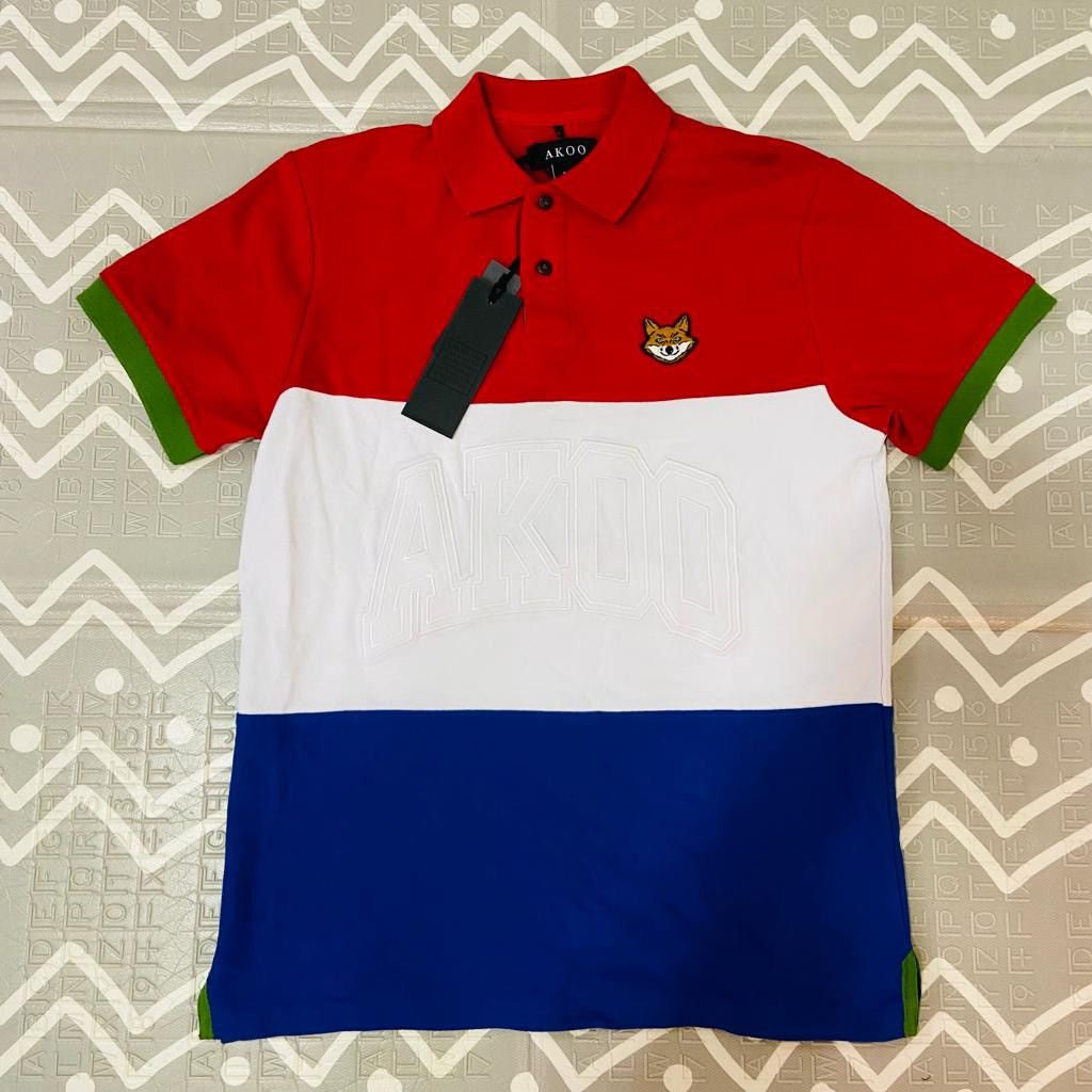 Akoo koo reason maison Kitsune style polo embroidered fox | Grailed