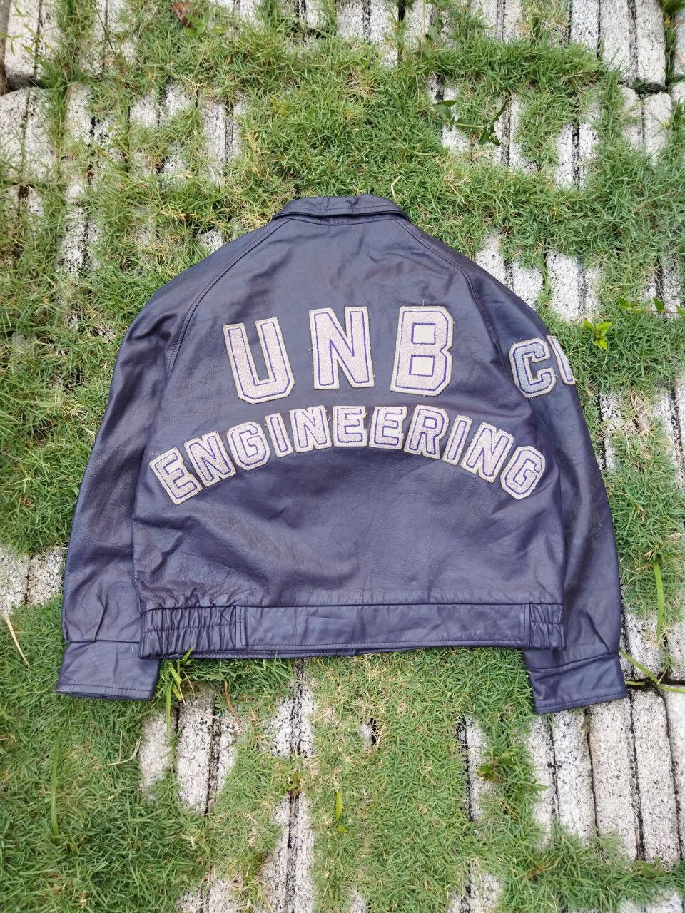 Vintage Vintage UNB University of New Brunswick Leather Jacket | Grailed