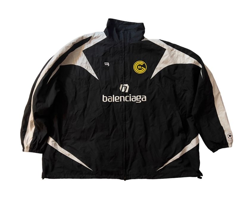 Balenciaga Soccer zip-up logo jacket | Grailed