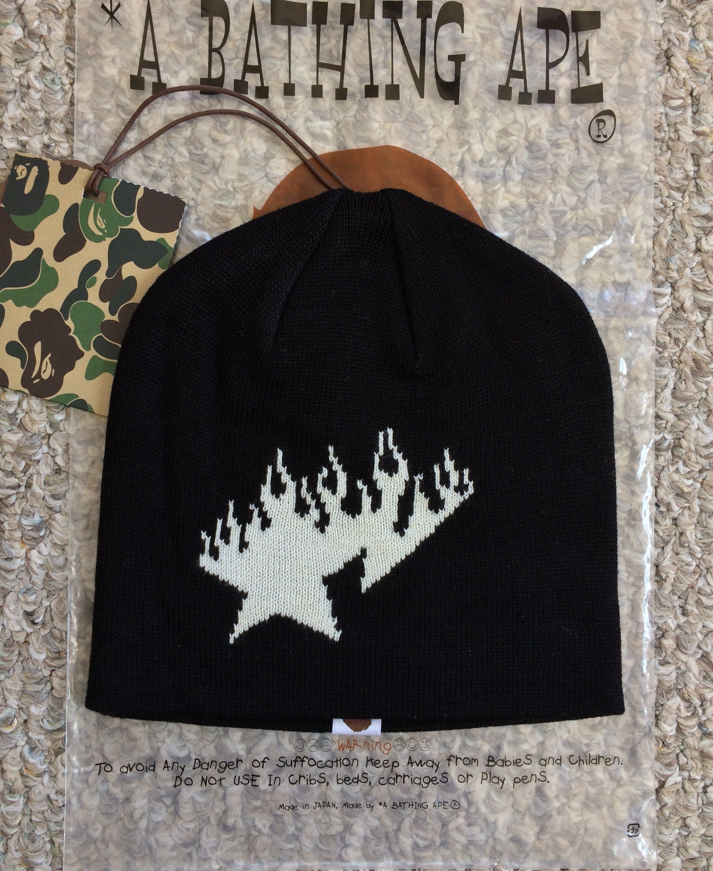 Bape NWT F/W 2006 Bapesta Fire Star Beanie | Grailed