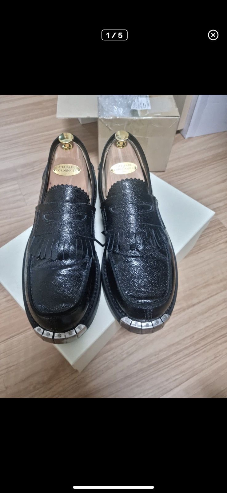 Our Legacy OUR LEGACY STEEL TOE LOAFER (BLACK ARMY GRAIN LEATHER) | Grailed