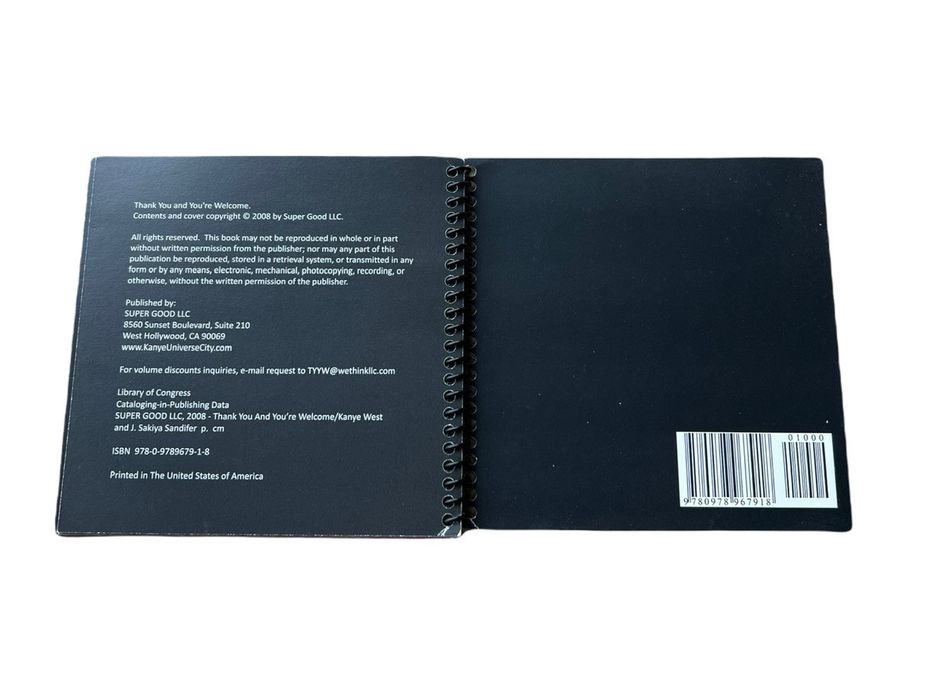 Kanye West Kanye West Thank You And You’re Welcome Book Glow Dark Tour ...