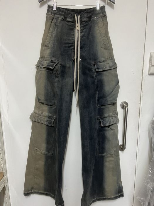 Rick Owens Rick Owens SS23 EDFU DOUBLE CARGO JUMBO BELAS PANTS DENIM 44 ...