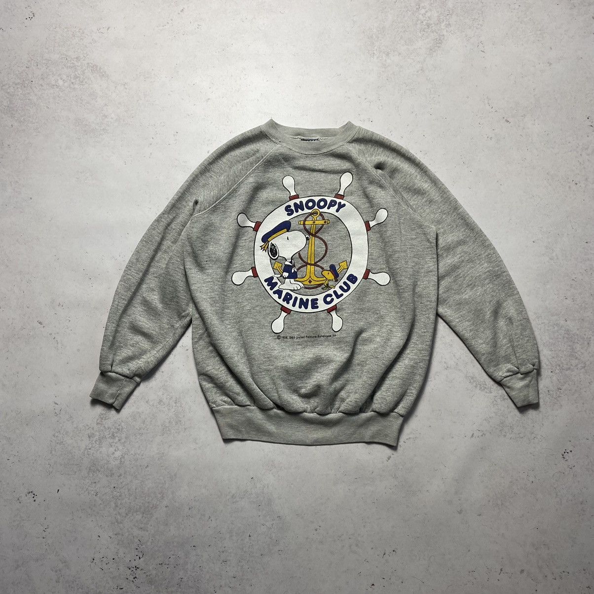 Vintage 90s Rare Vintage Snoopy Marine Club Sweatshirt Cartoon Movie ...