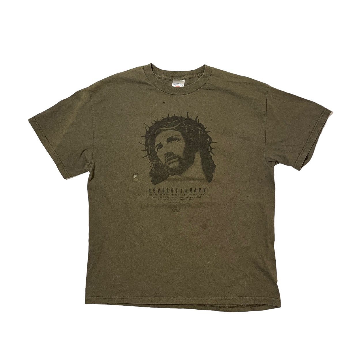 Vintage Y2K Jesus Thorn Crown Tee | Grailed