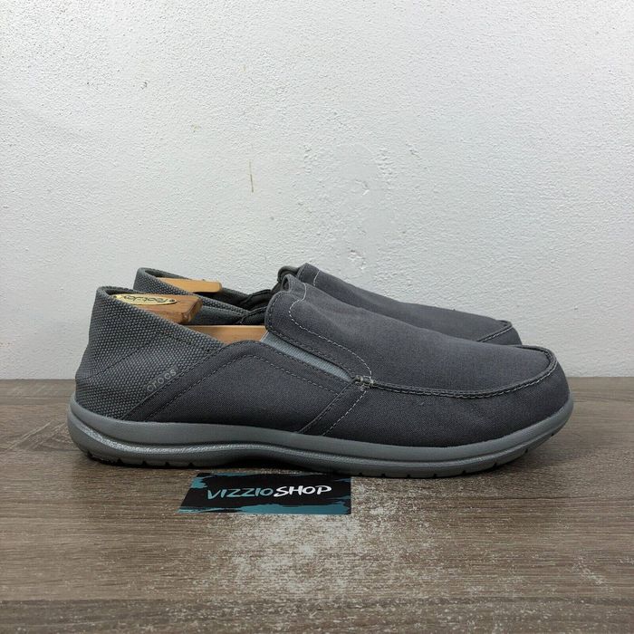 Crocs Crocs Santa Cruz Convertible Gray Canvas Loafers Men´s 13 | Grailed