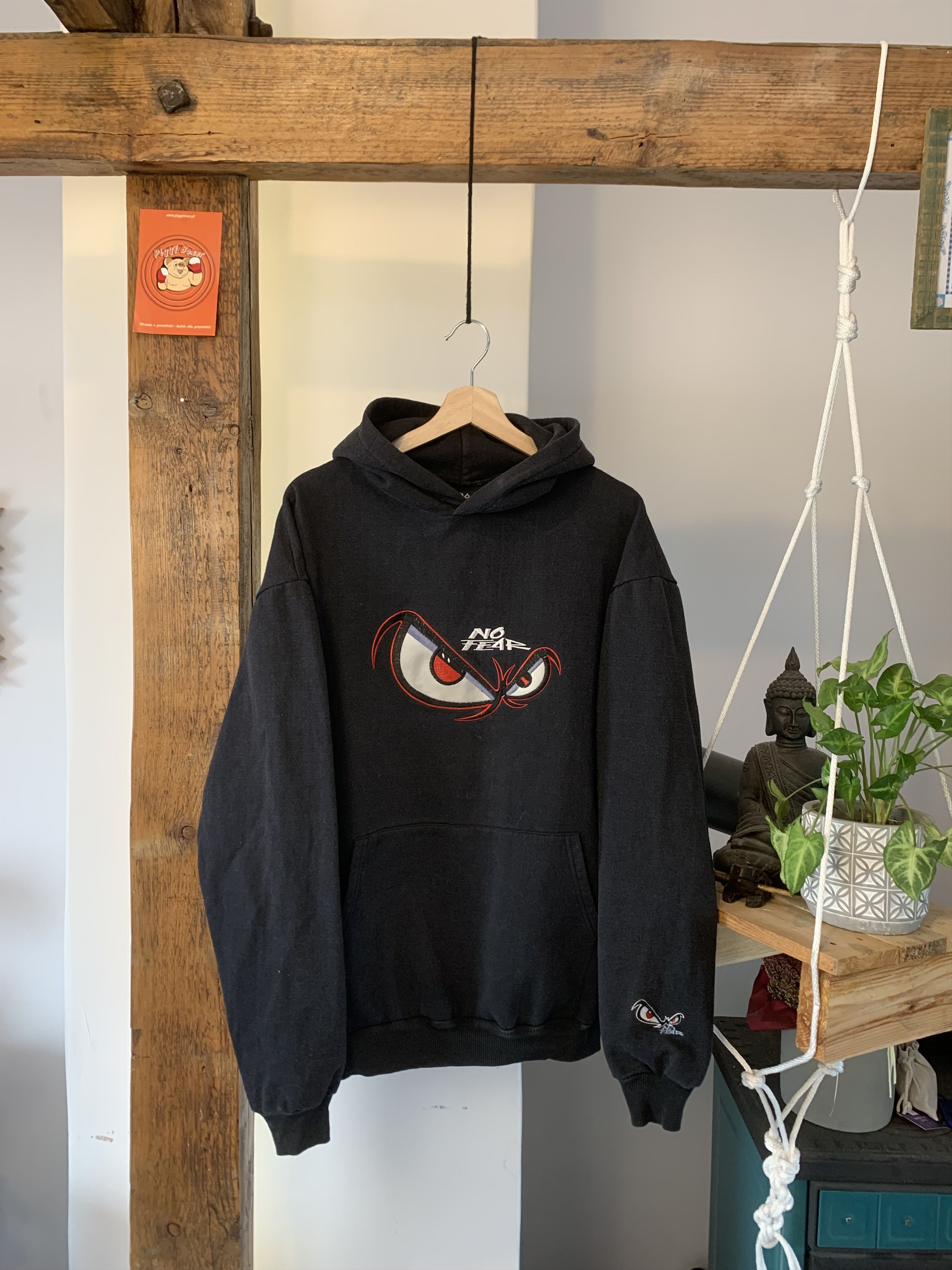 Made In Usa × No Fear × Vintage 90s No Fear Rare Hoodie Big Logo Medium ...