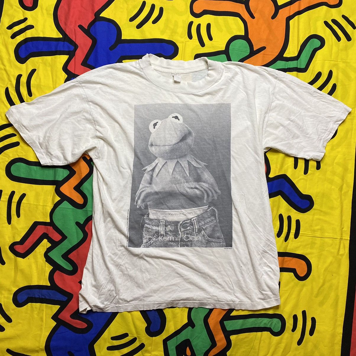 Calvin Klein VINTAGE 90s KERMIT CLEIN X CALVIN KLEIN DESIGN T-SHIRT ...