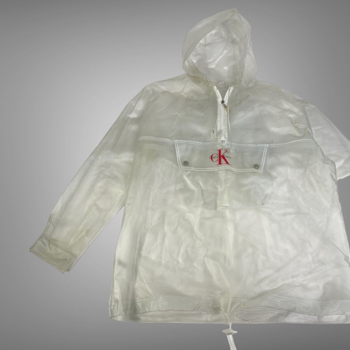 Calvin Klein Vintage 90s calvin Klein transparent anorak pullover | Grailed